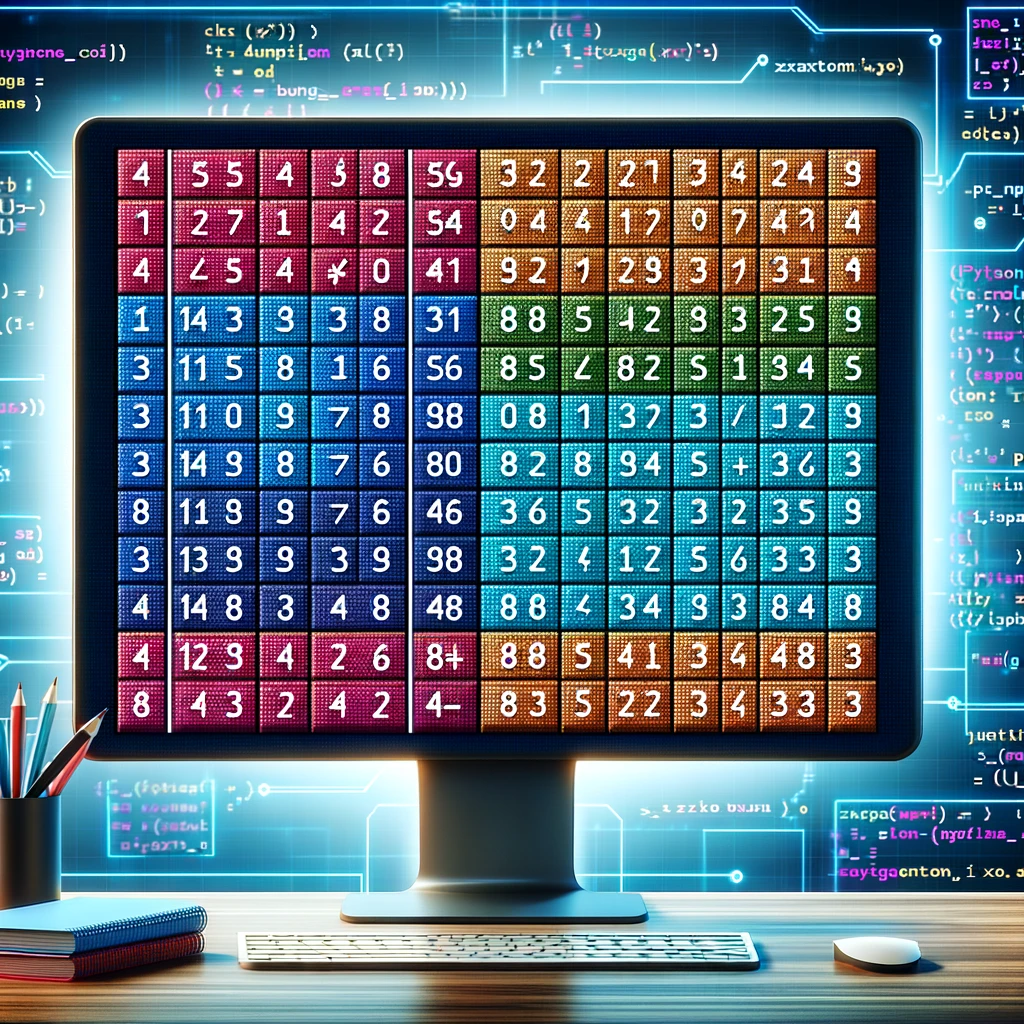 Таблица умножения в Python с помощью цикла и f-строки