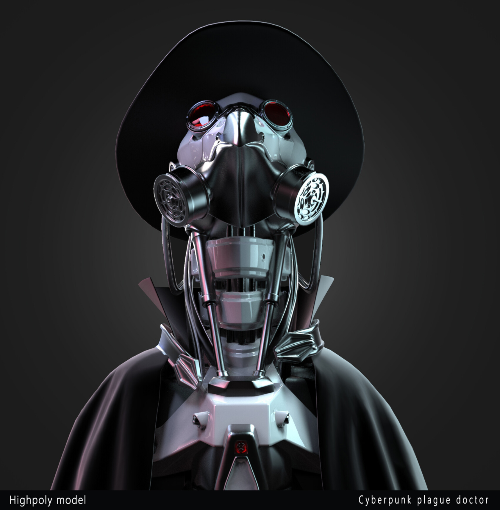 Cyberpunk plague doctor